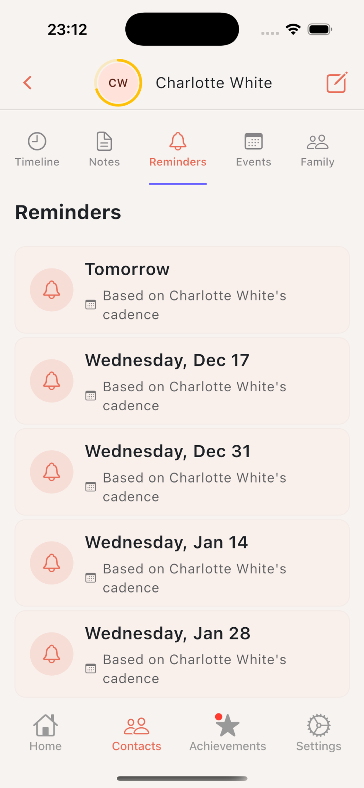 Kinly - Relationship Management App | PeerPush