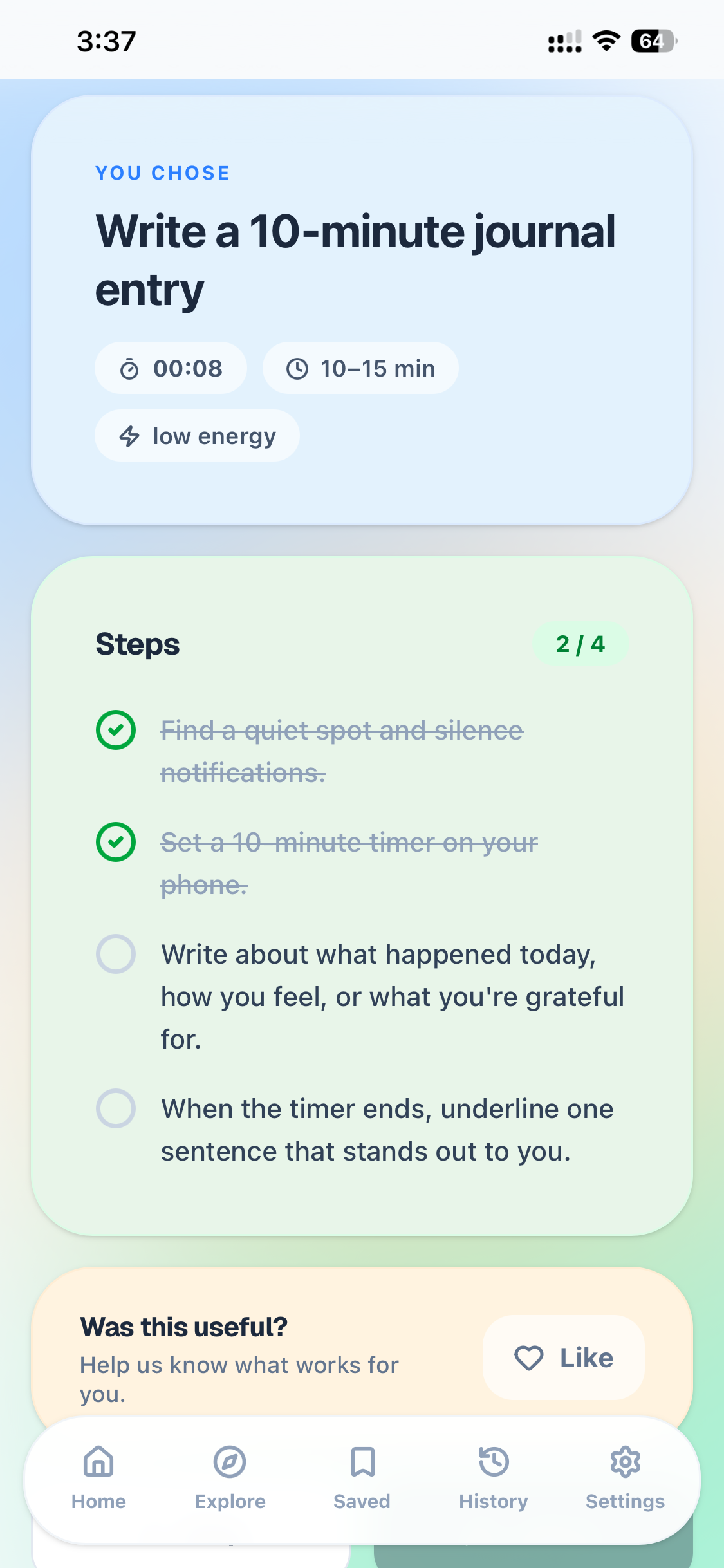 Pausely - Calm Micro Breaks and Habit Building | PeerPush